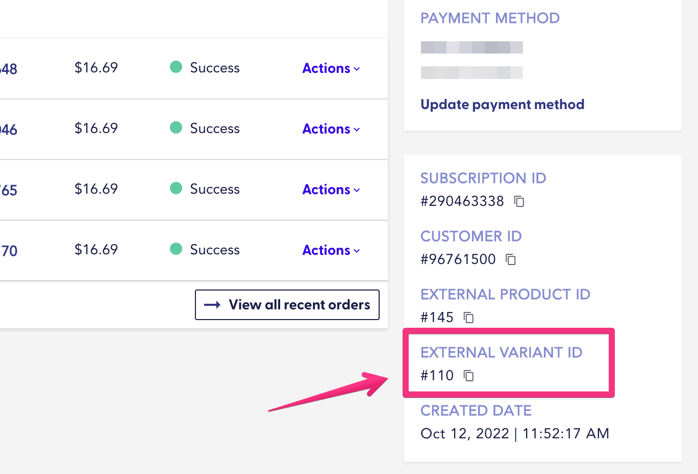 Finding and exporting BigCommerce product and variant IDs – Recharge