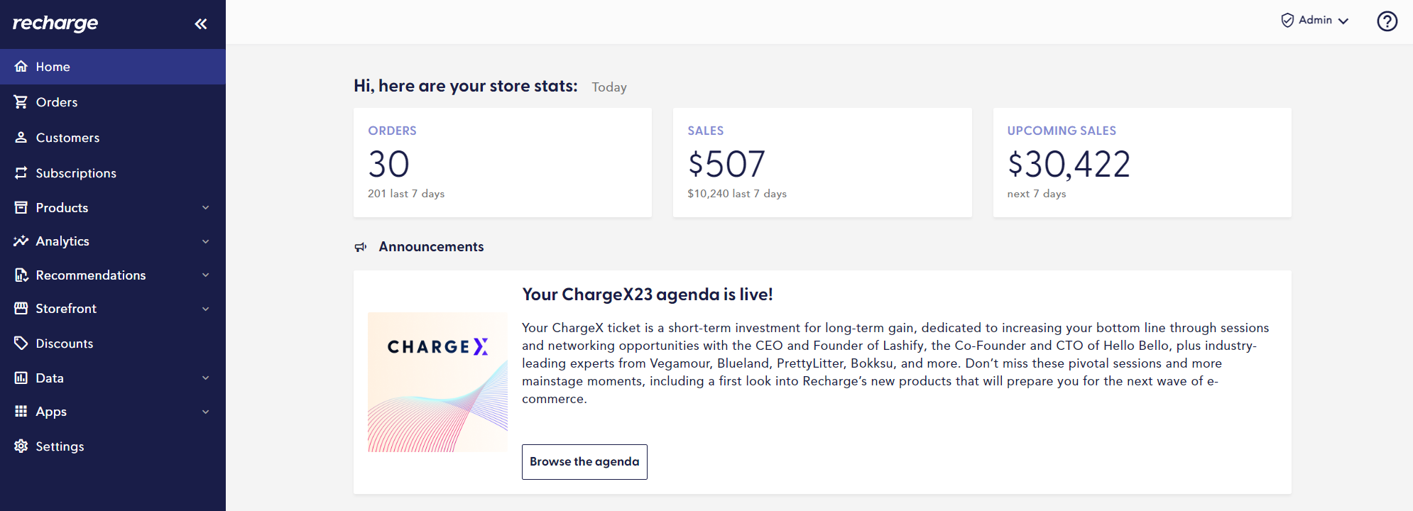 Understanding the merchant portal – Recharge