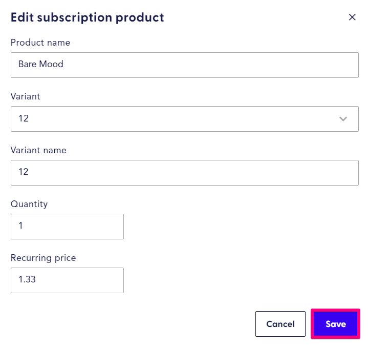 Changing the quantity of a subscription – Recharge