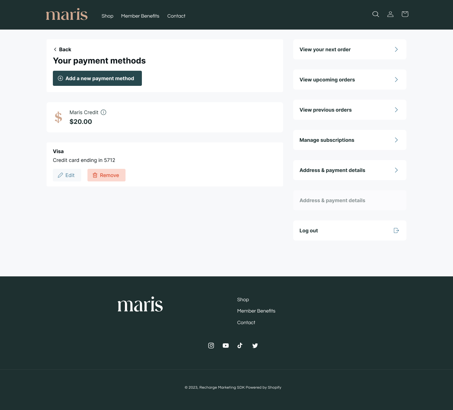 Credits – Recharge