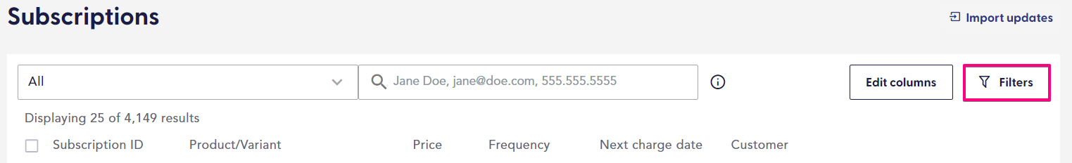Understanding the Subscriptions tab in Recharge – Recharge