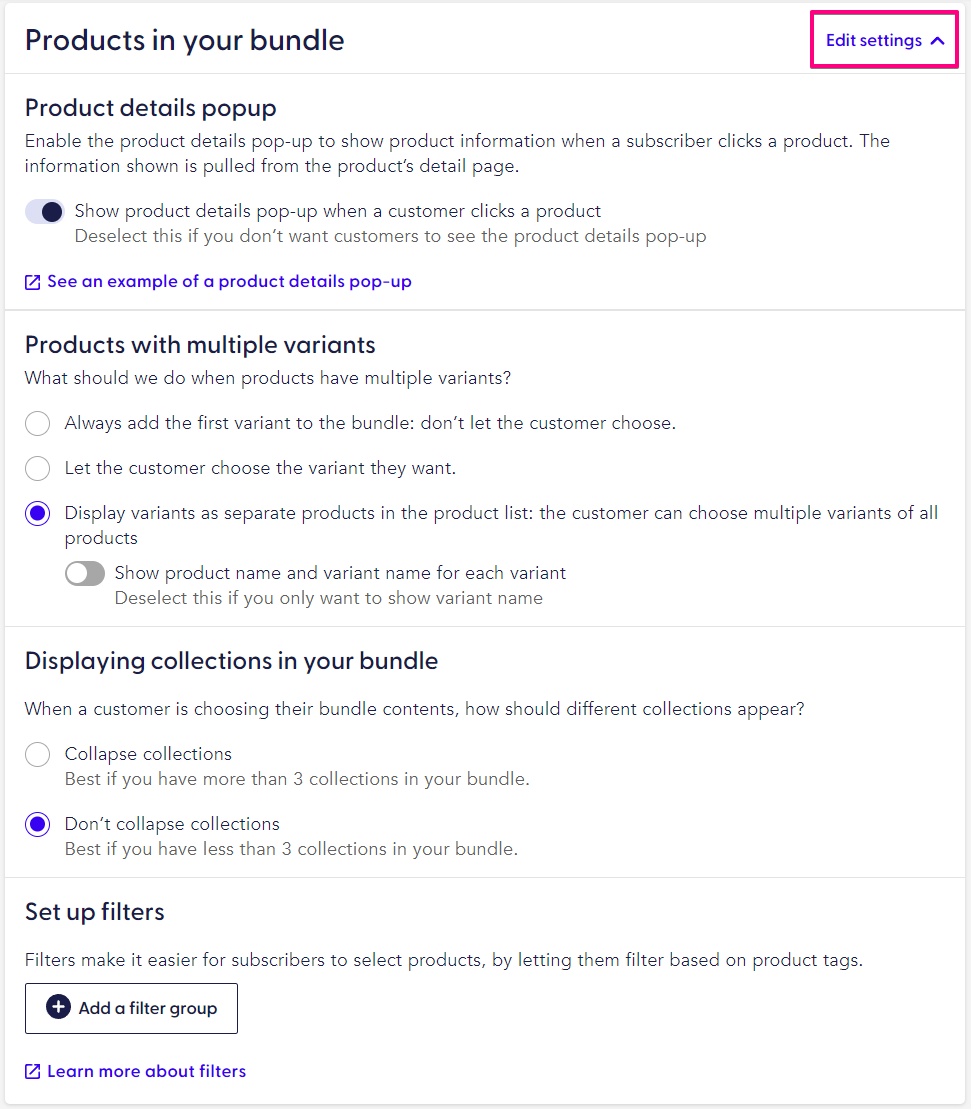 How to use the Bundles widget layout – Recharge