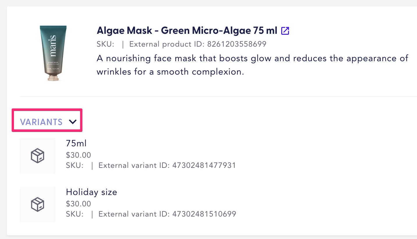 Finding and exporting Shopify variant IDs – Recharge