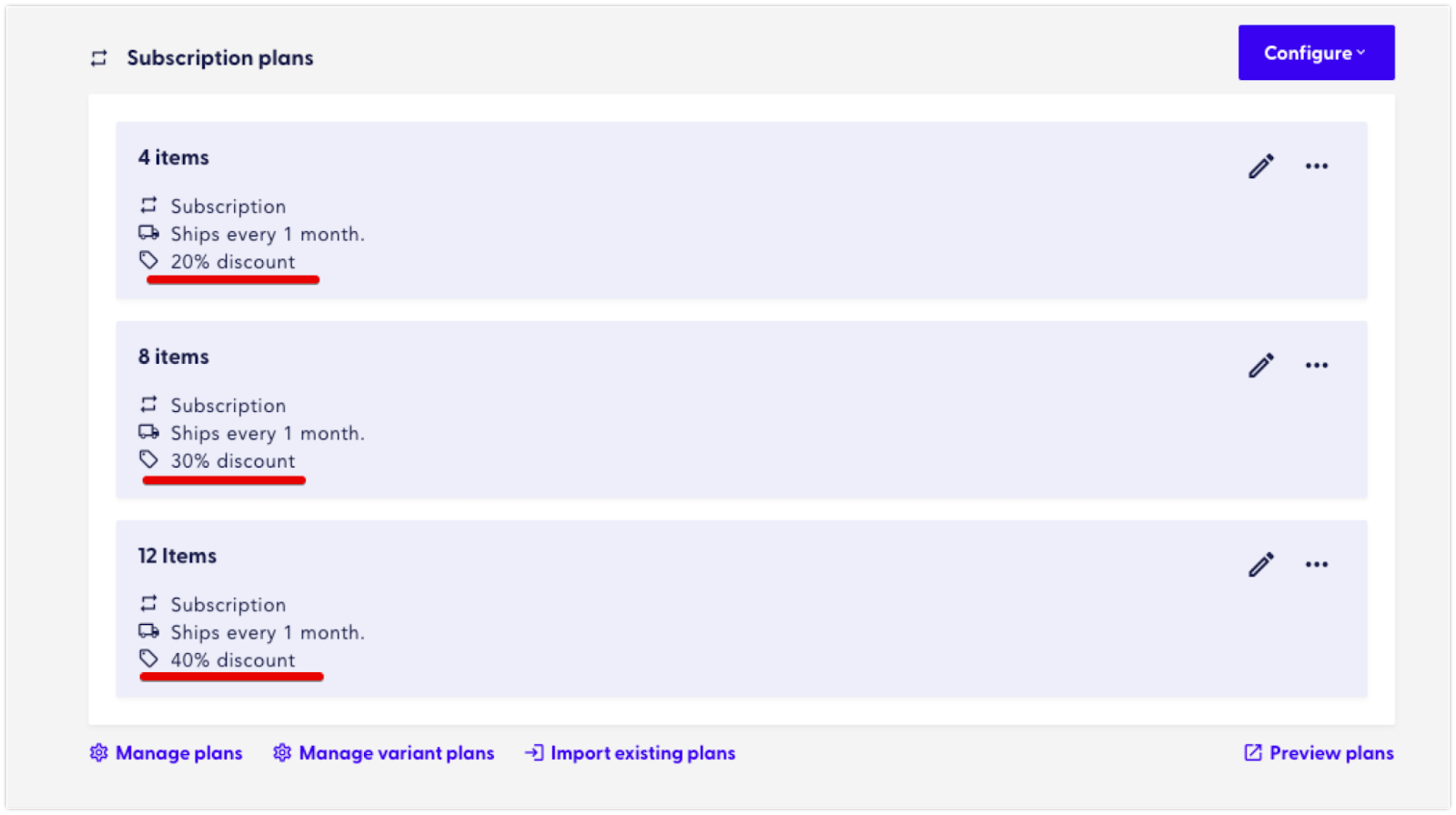 Offering quantity discounts – Recharge