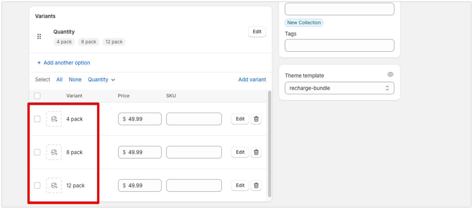 Offering quantity discounts – Recharge