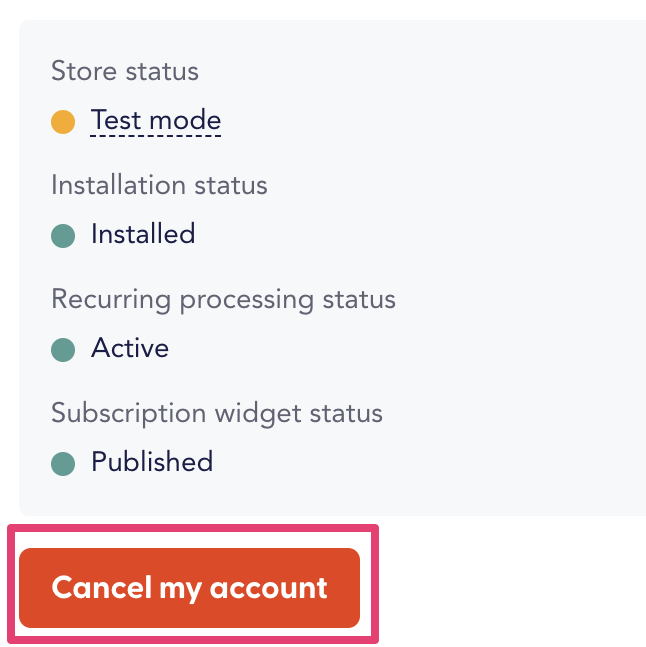 Cancelling your Recharge account – Recharge
