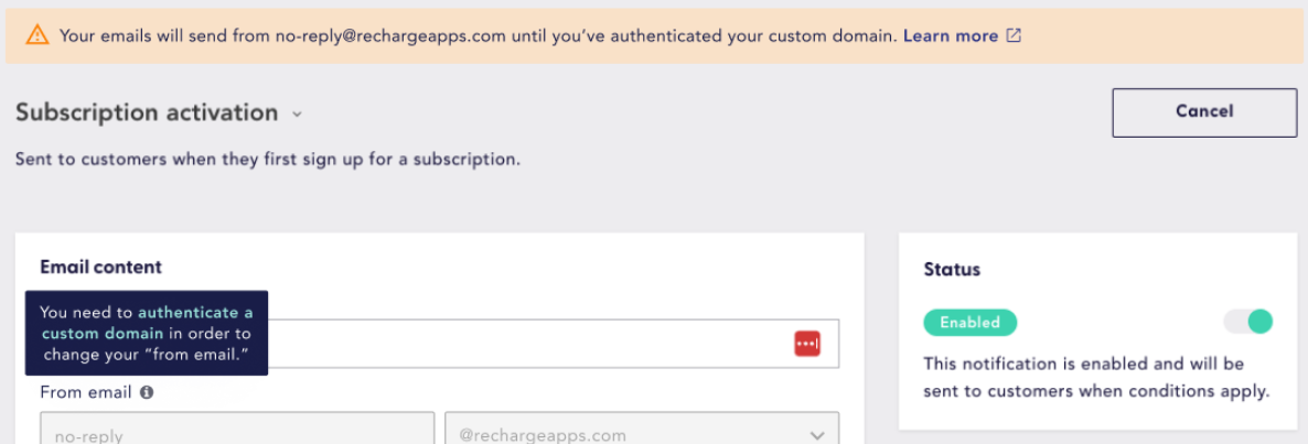Authenticating your custom domain in Recharge – Recharge