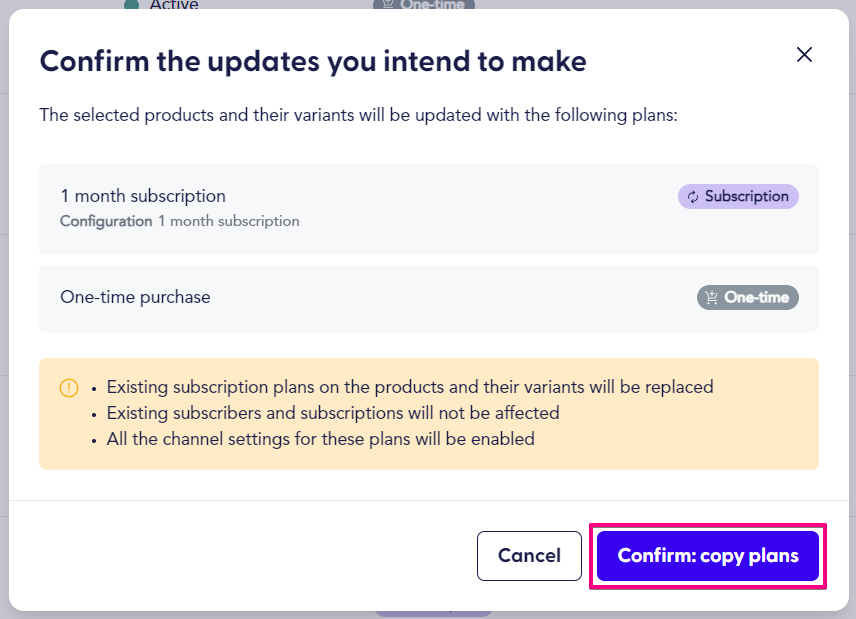 How to copy and replace plans in bulk – Recharge