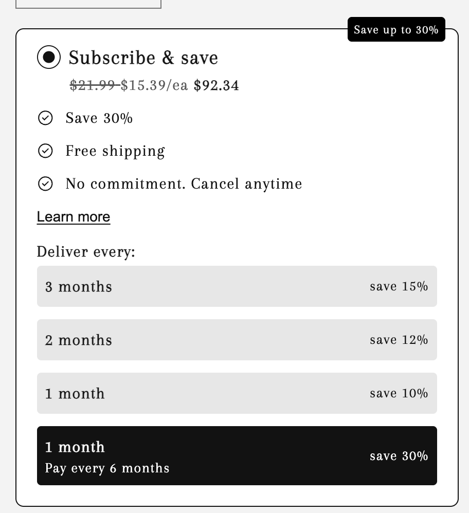 Prepaid subscriptions – Recharge