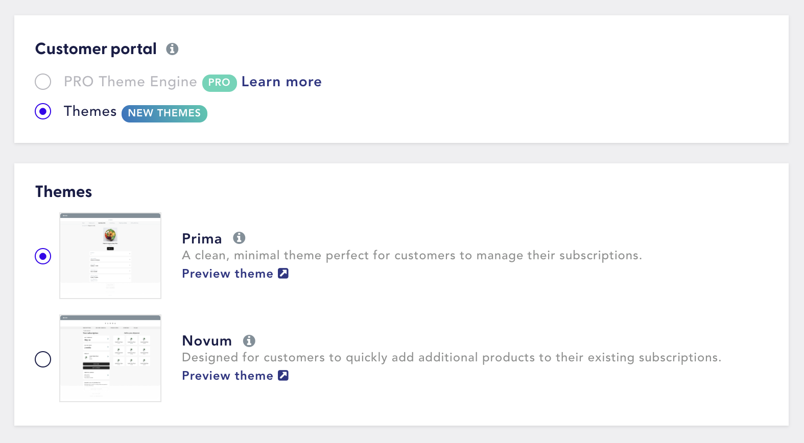 Using the Prima customer portal theme – Recharge Using the Prima customer portal theme – Recharge