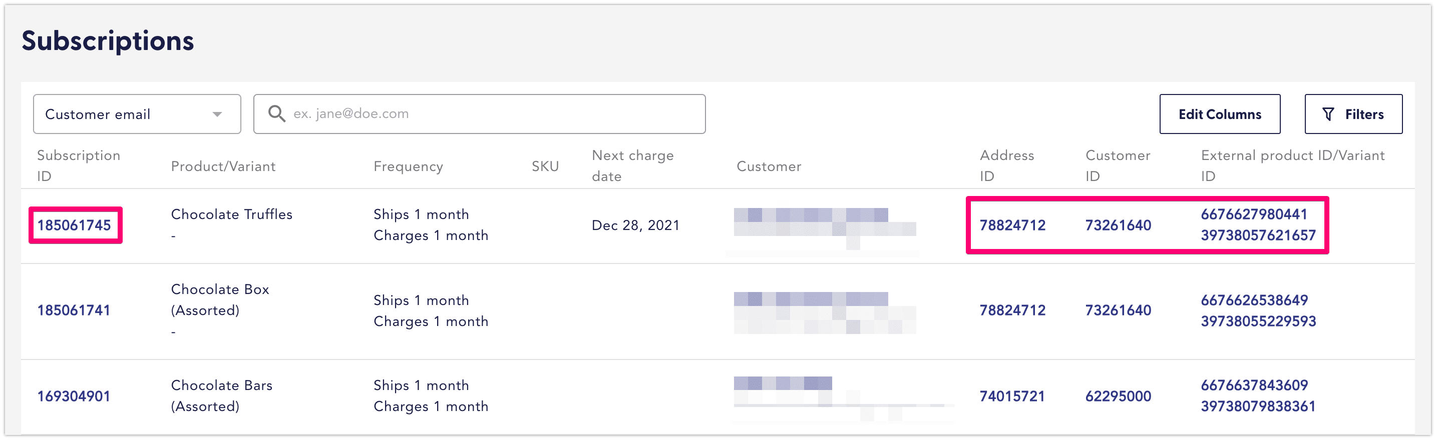 Understanding the Subscriptions tab in Recharge – Recharge