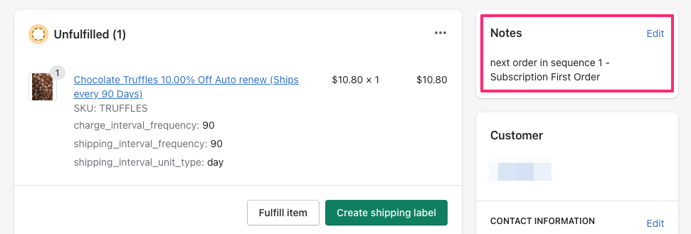 Using order sequence numbers – Recharge
