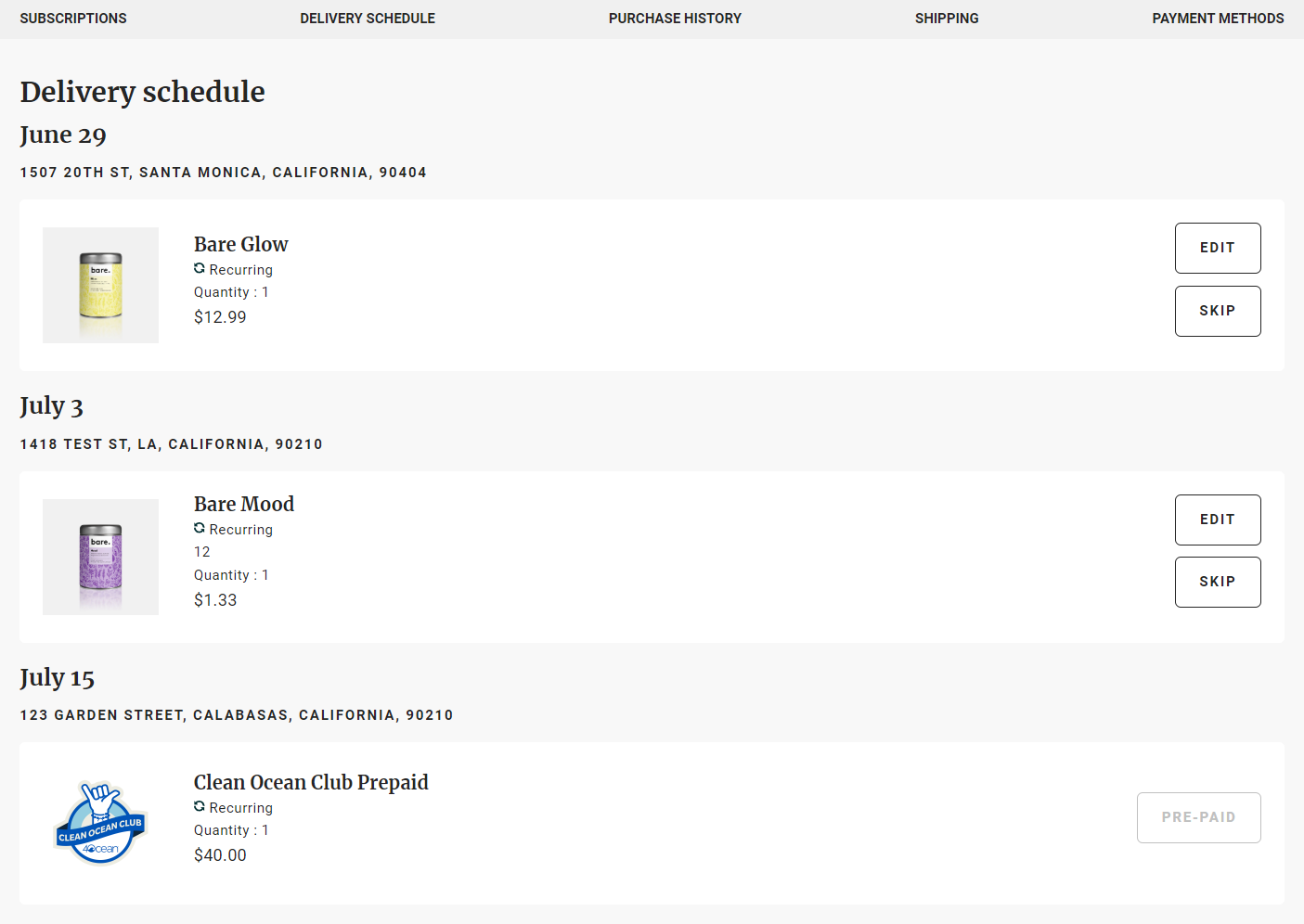 Using the Novum customer portal theme – Recharge