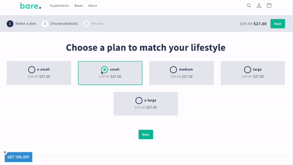How to use the Bundles widget layout – Recharge